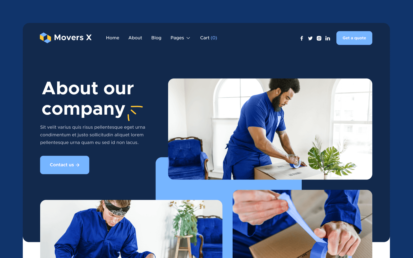 Movers X - Transport HTML5 Responsive Website Template