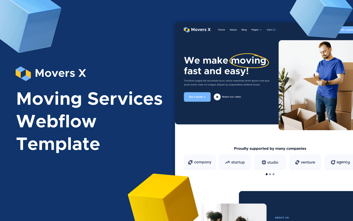 Movers X - Transport HTML5 Responsive Website Template