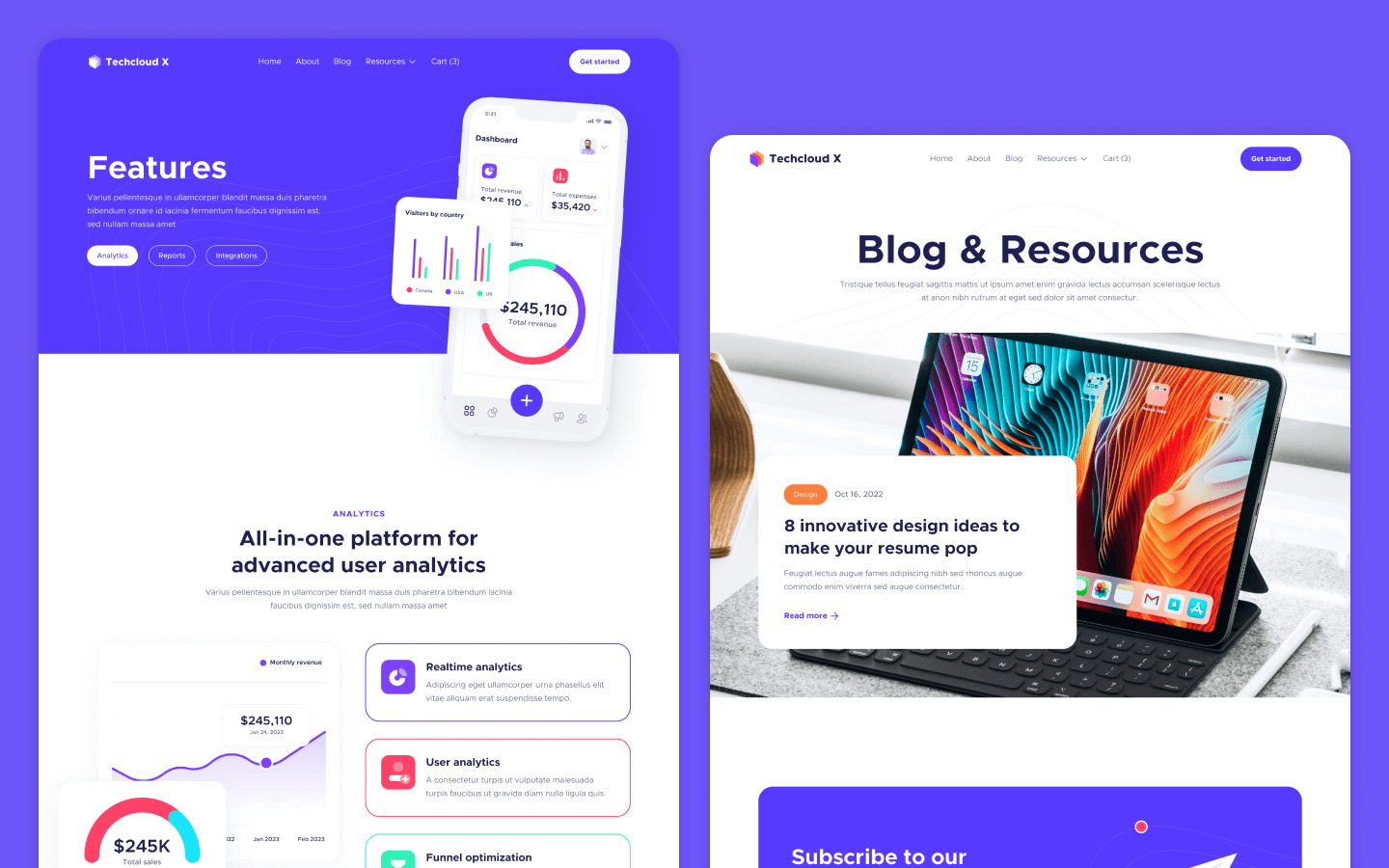 Techcloud X - SaaS HTML5 Responsive Website Template