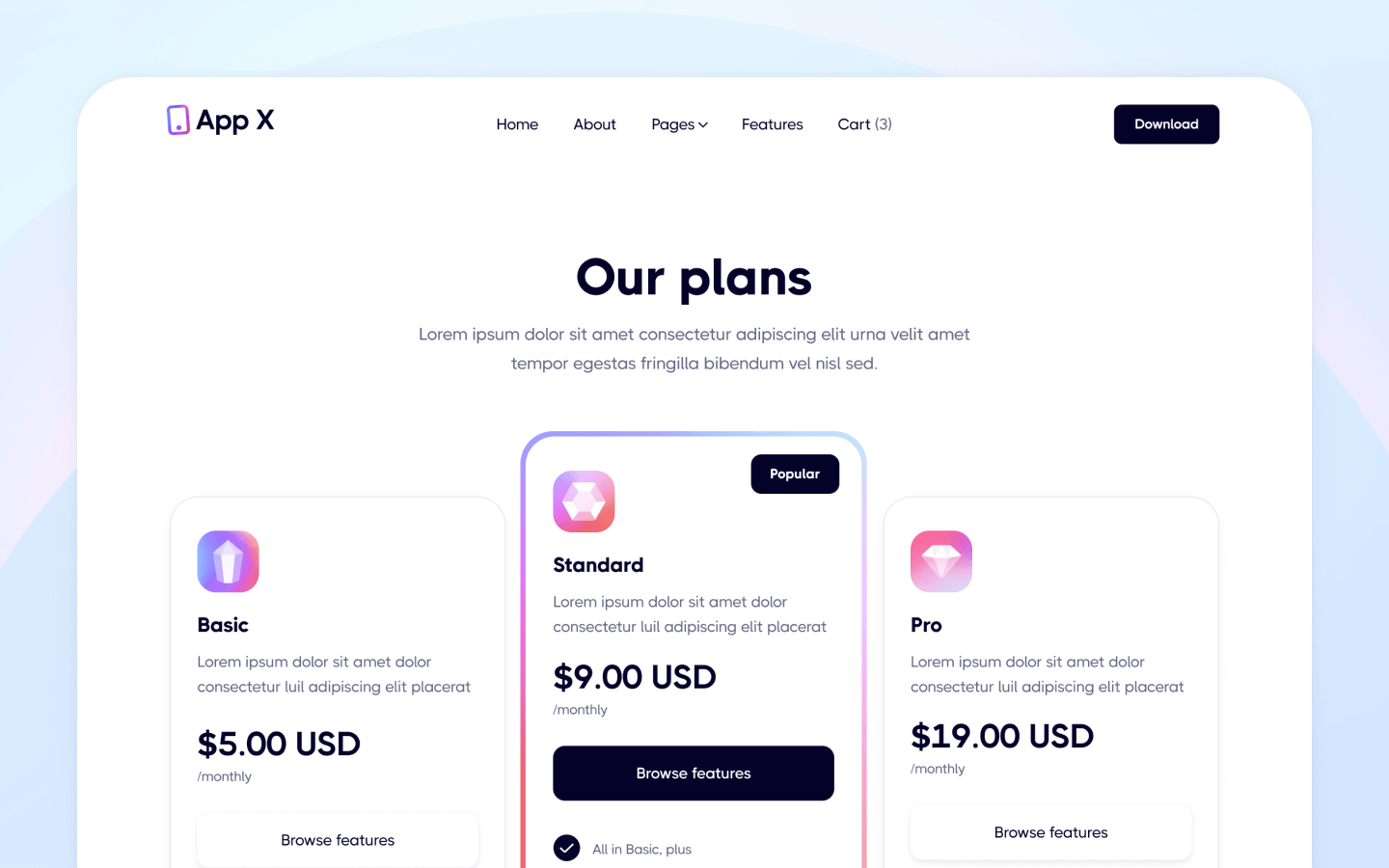 App X - App HTML5 Responsive Website Template