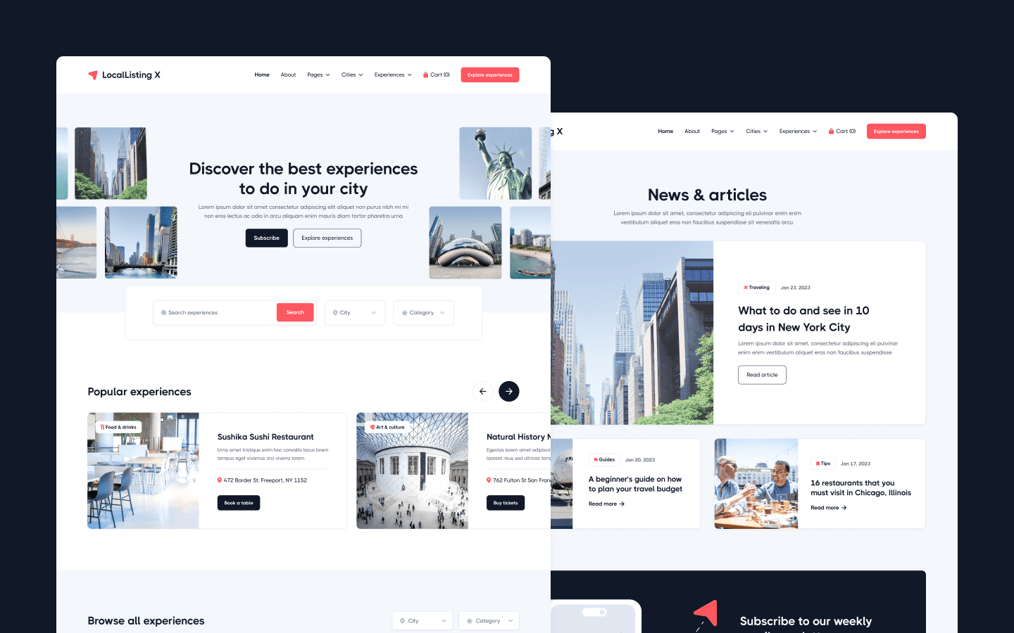 LocalListing X - Directory HTML5 Responsive Website Template