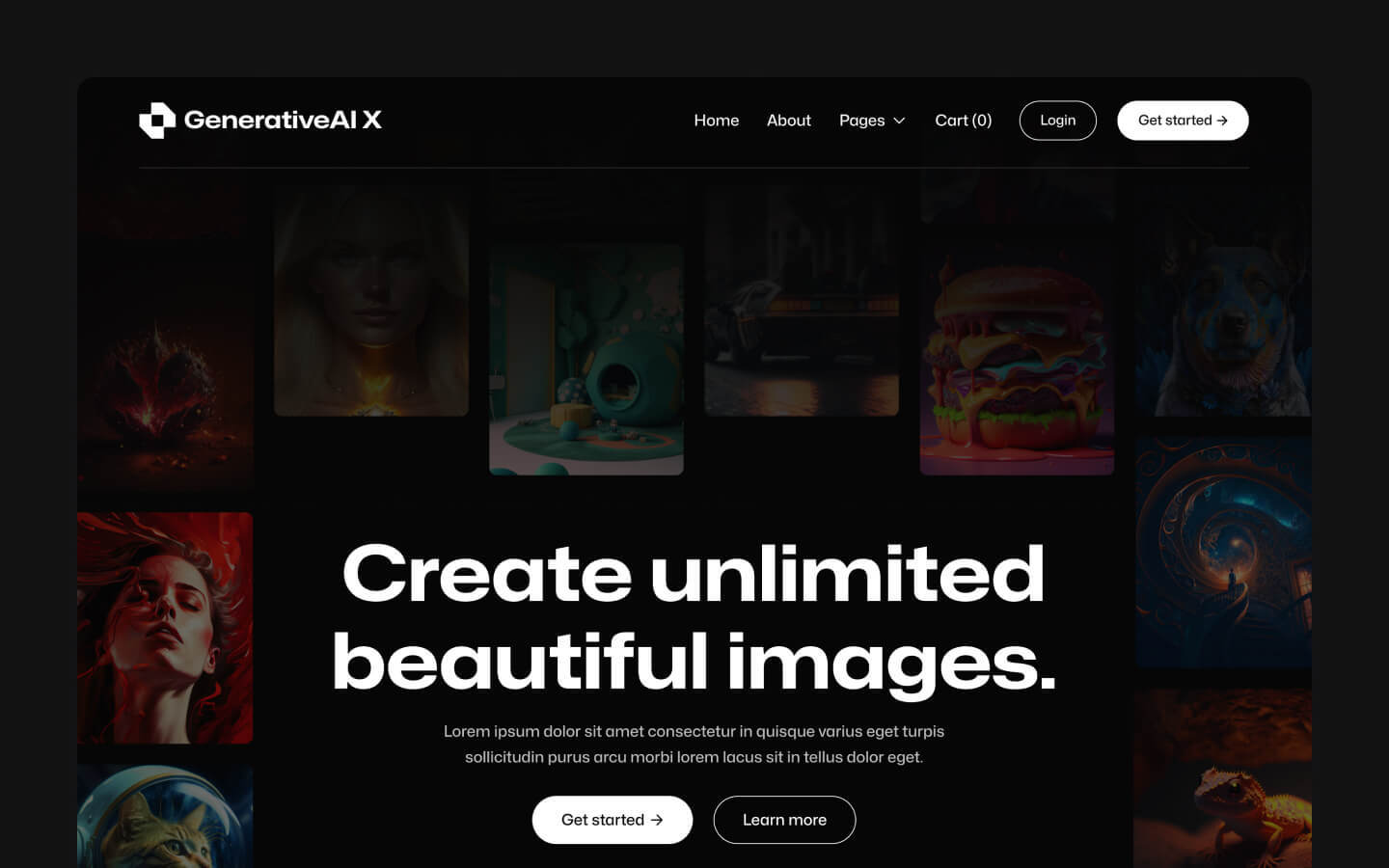 GenerativeAI X - SaaS HTML5 Responsive Website Template