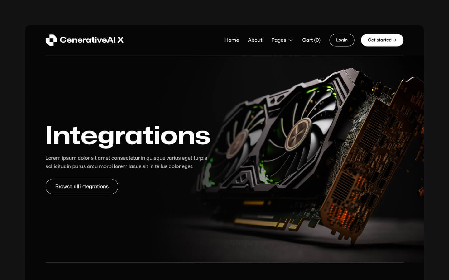 GenerativeAI X - SaaS HTML5 Responsive Website Template