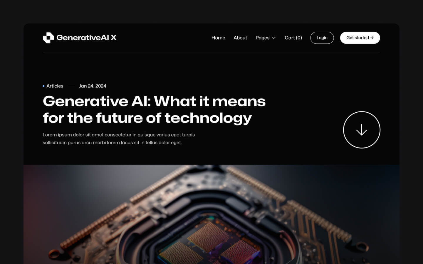 GenerativeAI X - SaaS HTML5 Responsive Website Template