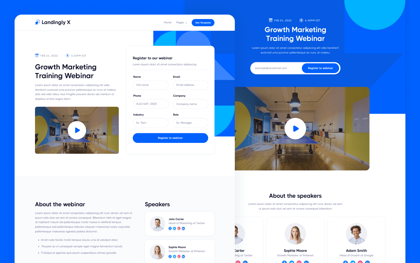 Landingly X - Landing page HTML5 Responsive Website Template