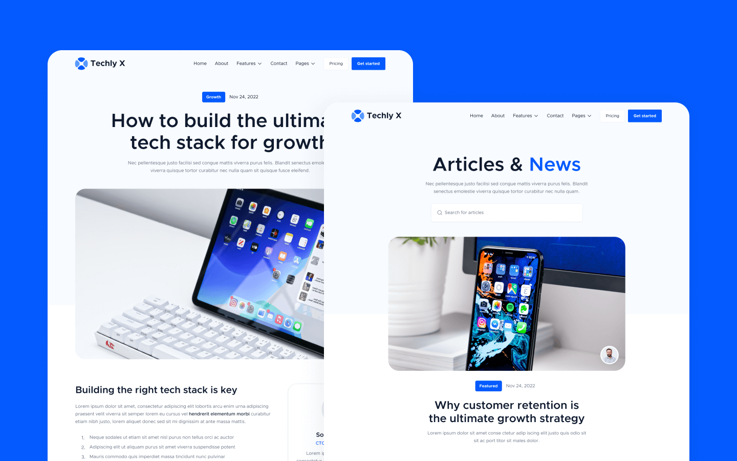Techly X - Startup HTML5 Responsive Website Template
