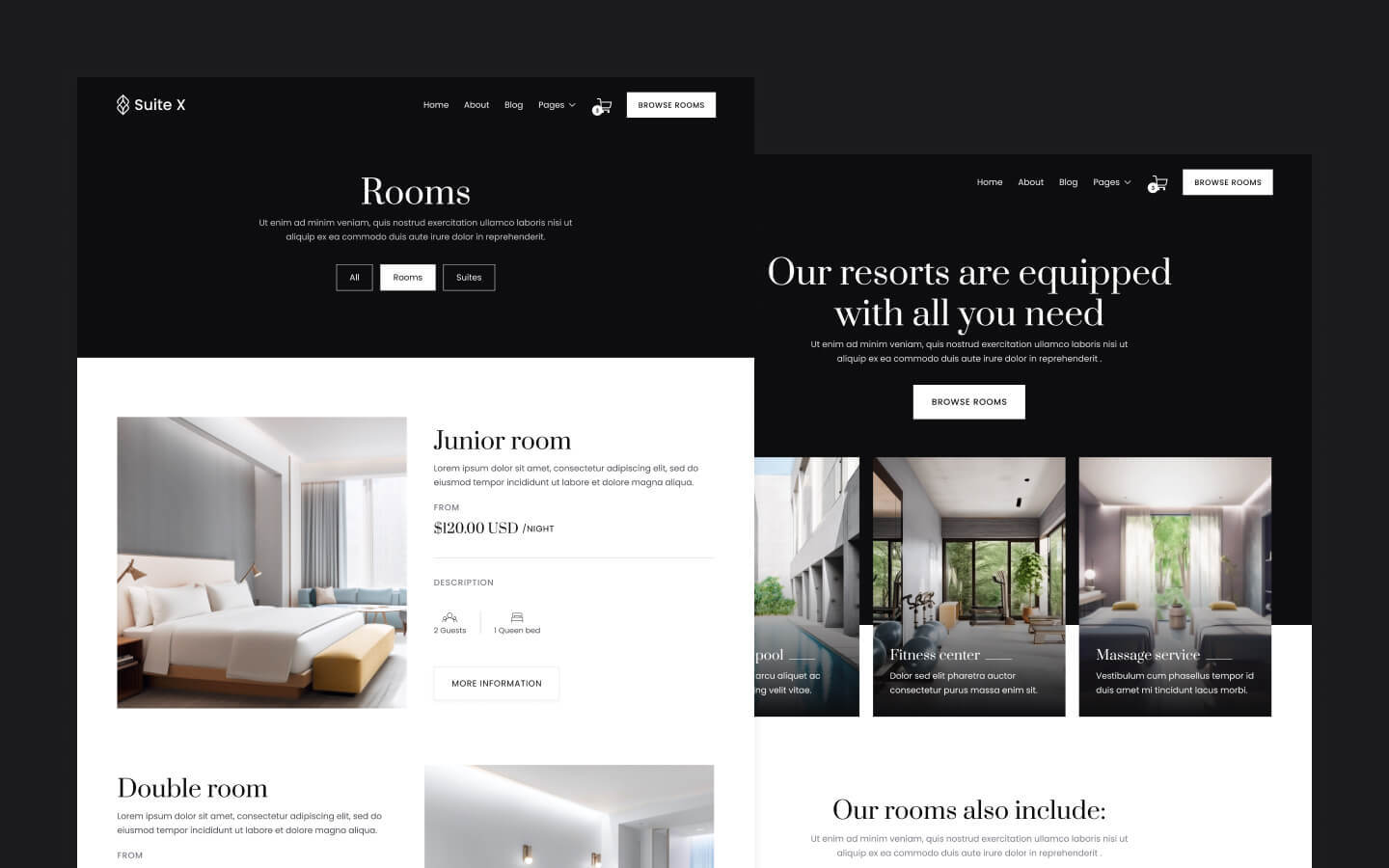 Suite X - Hotel HTML5 Responsive Website Template