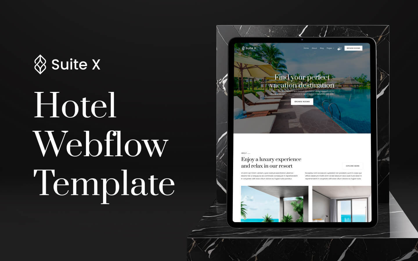 Suite X - Hotel HTML5 Responsive Website Template