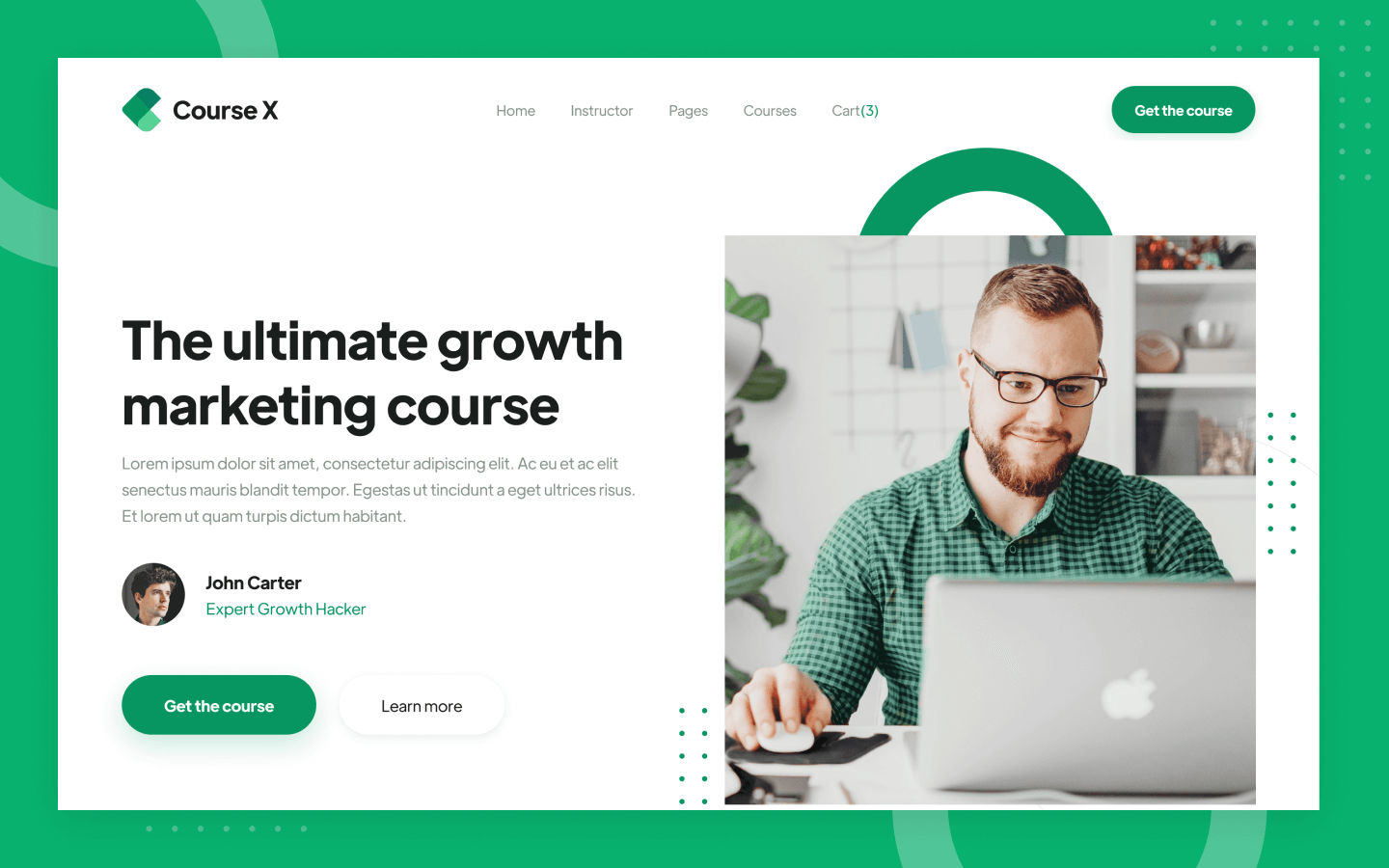Course X - Learning HTML5 Responsive Website Template