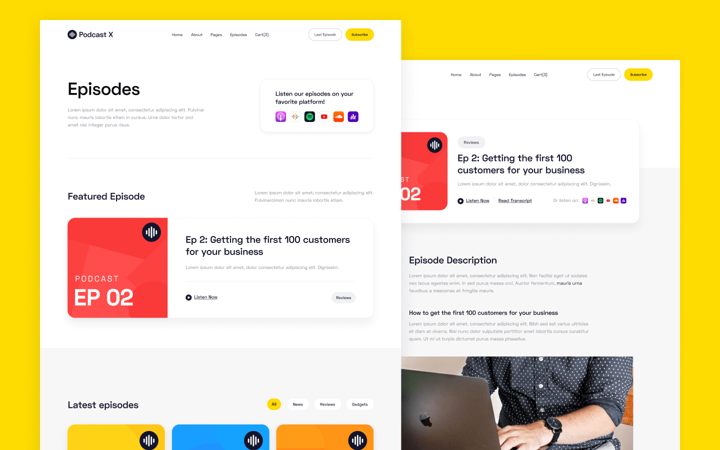 Podcast X - Podcast HTML5 Responsive Website Template