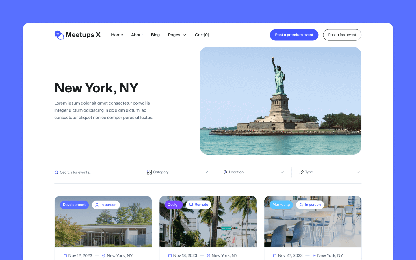 Meetups X - Event HTML5 Responsive Website Template