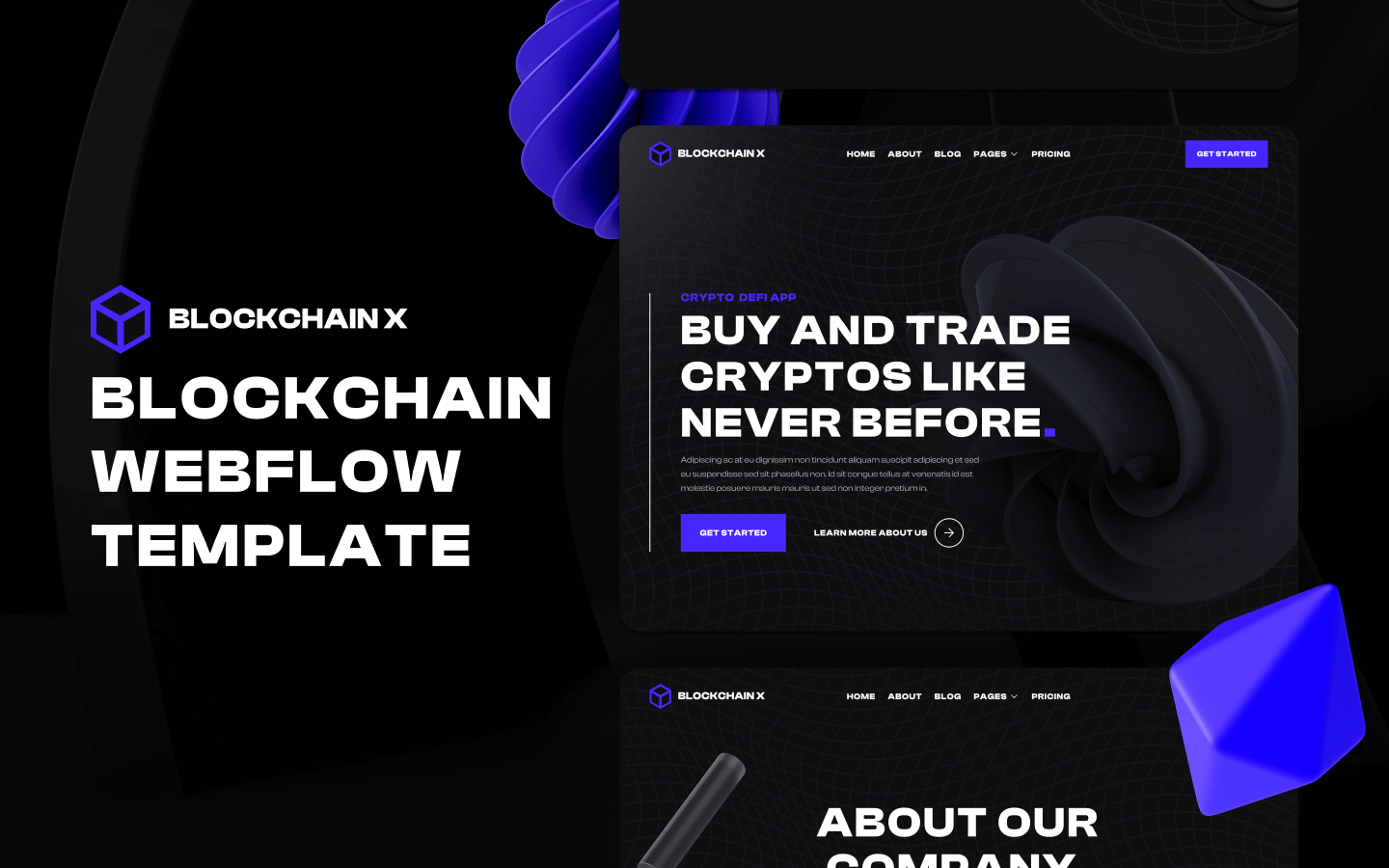 Blockchain X - App HTML5 Responsive Website Template