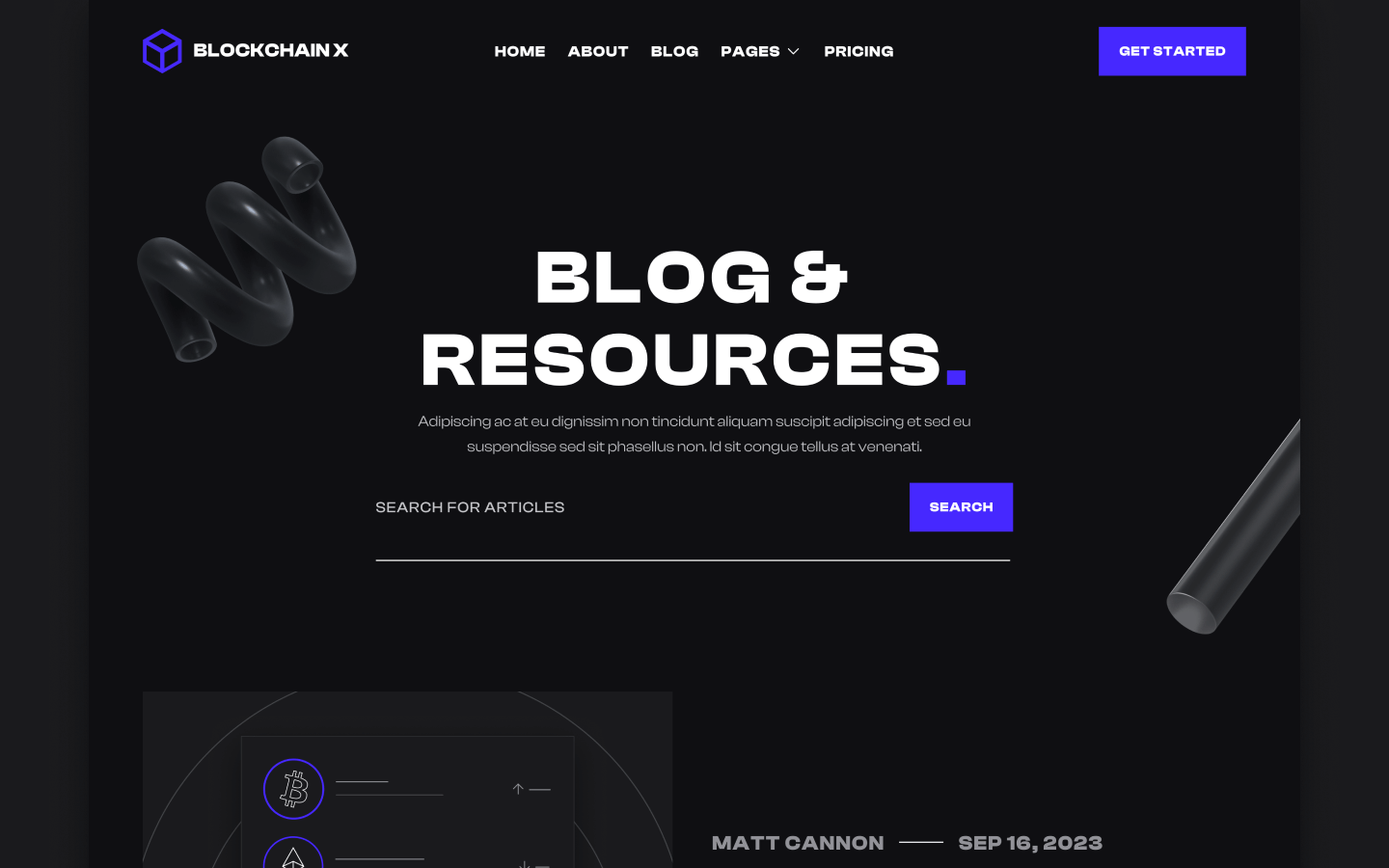 Blockchain X - App HTML5 Responsive Website Template