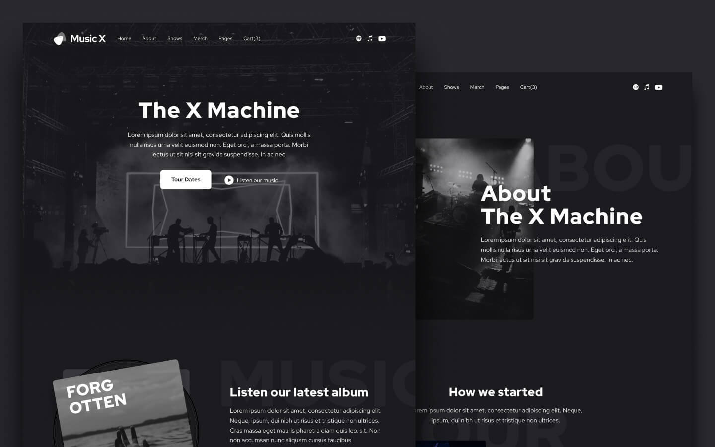 Music X - Music HTML5 Responsive Website Template