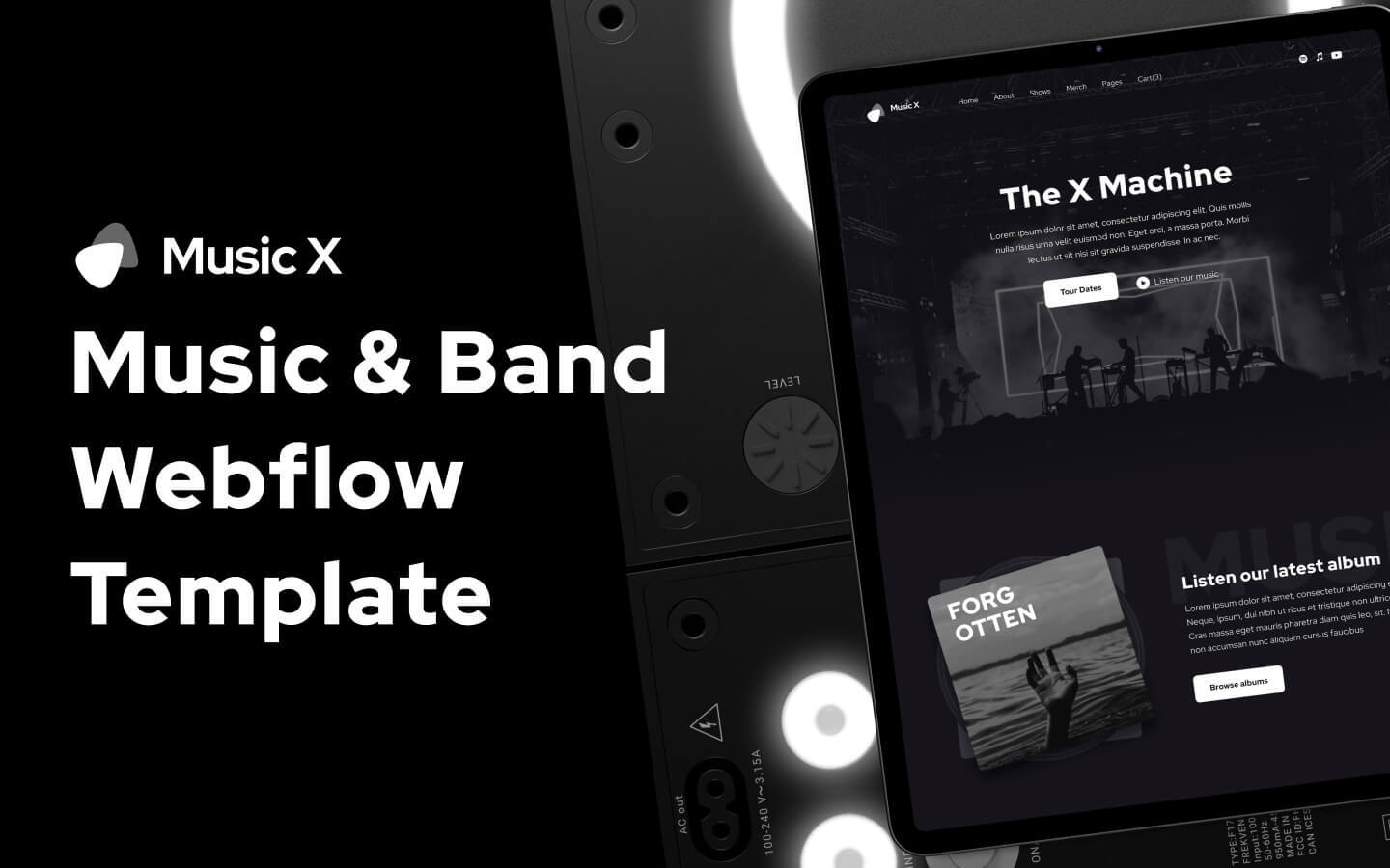 Music X - Music HTML5 Responsive Website Template