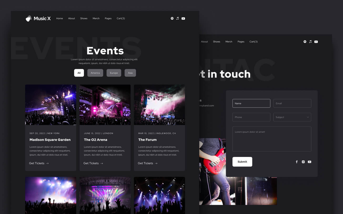 Music X - Music HTML5 Responsive Website Template