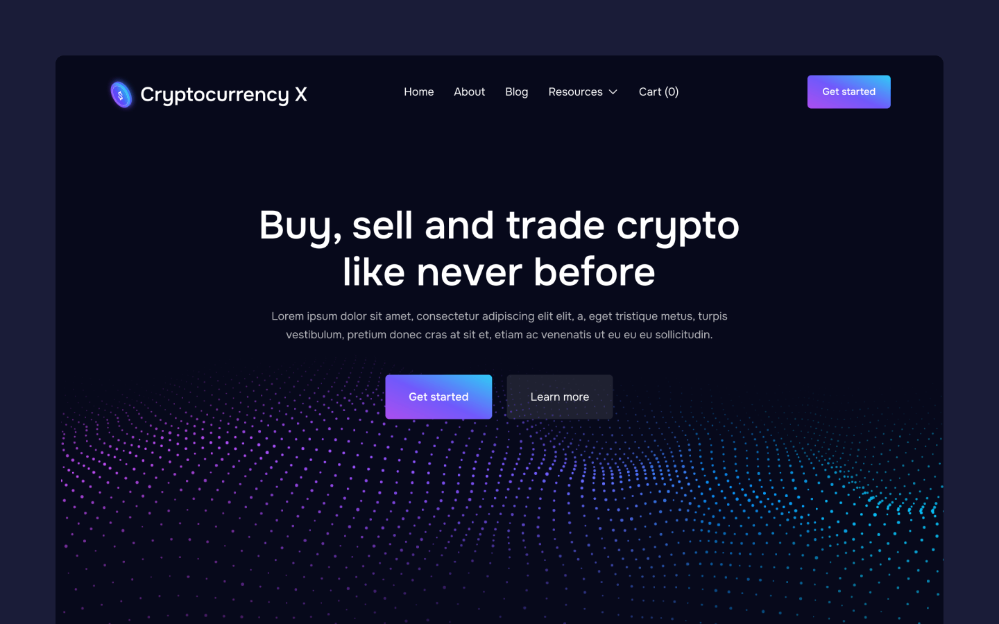 Cryptocurrency X - Finance HTML5 Responsive Website Template