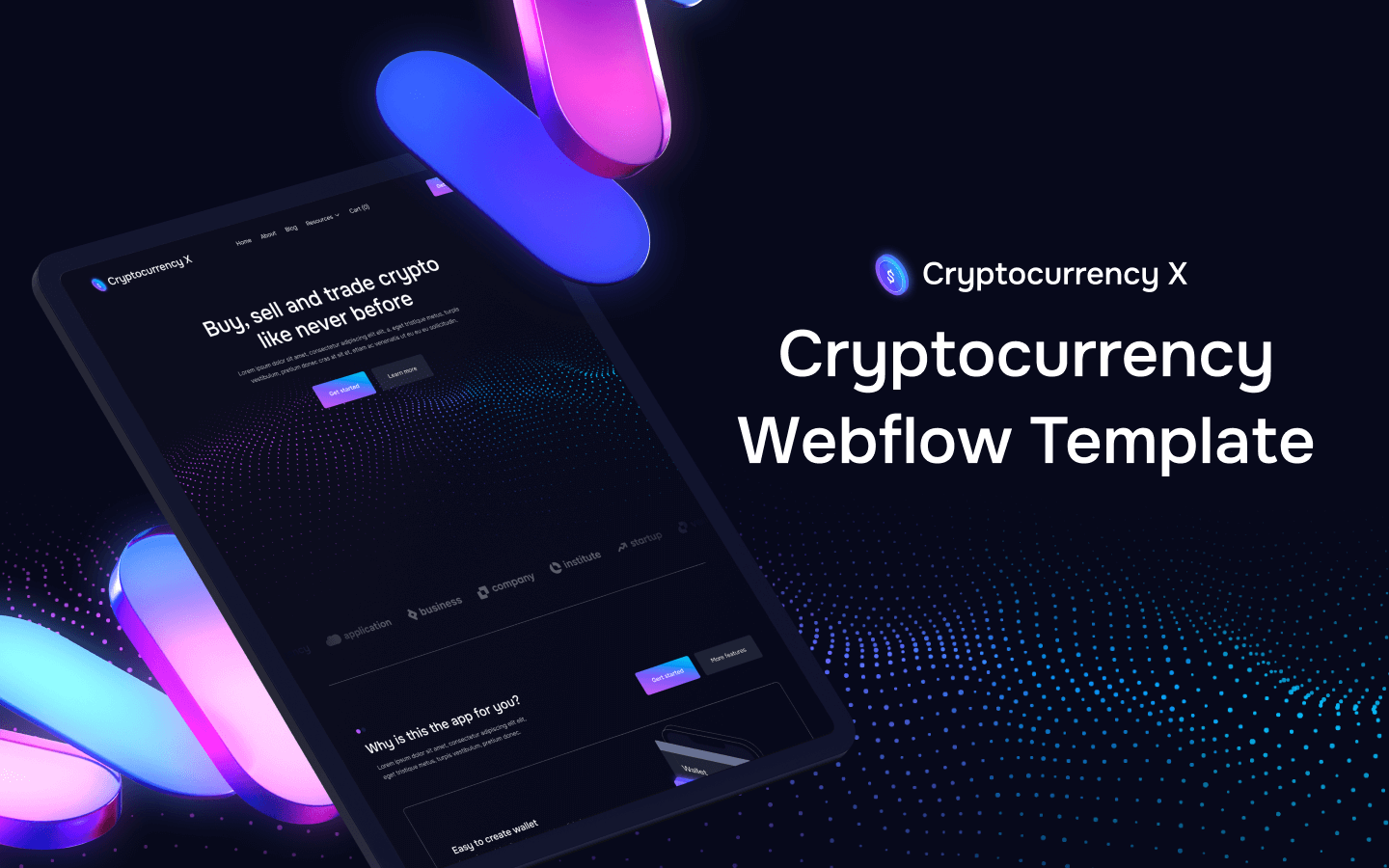 Cryptocurrency X - Finance HTML5 Responsive Website Template
