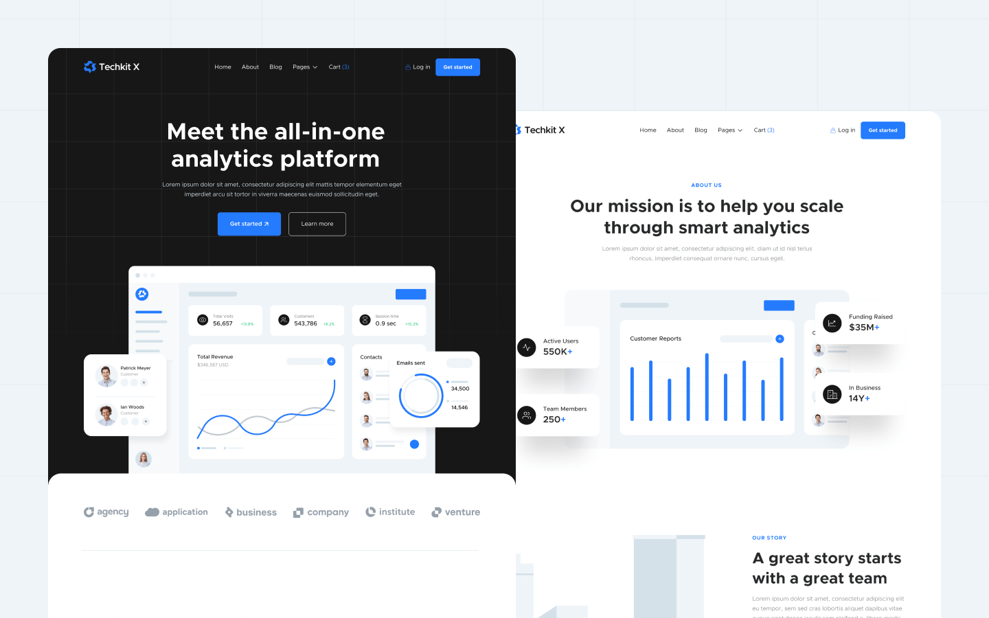 Techkit X - Dashboard HTML5 Responsive Website Template