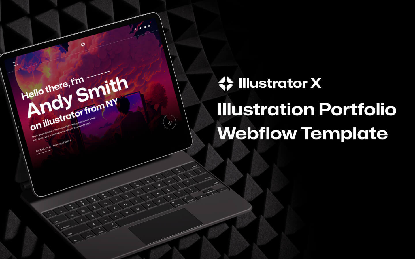 Illustrator X - Portfolio HTML5 Responsive Website Template