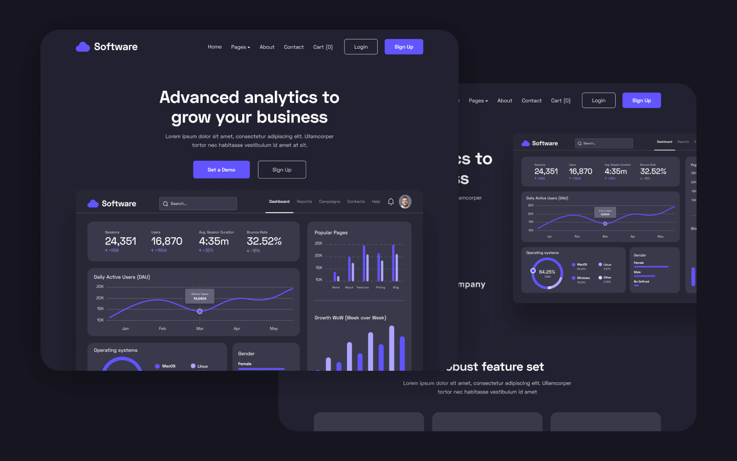 Software - SaaS HTML5 Responsive Website Template