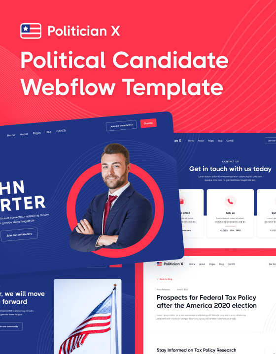 Politician X - Political HTML5 Responsive Website Template