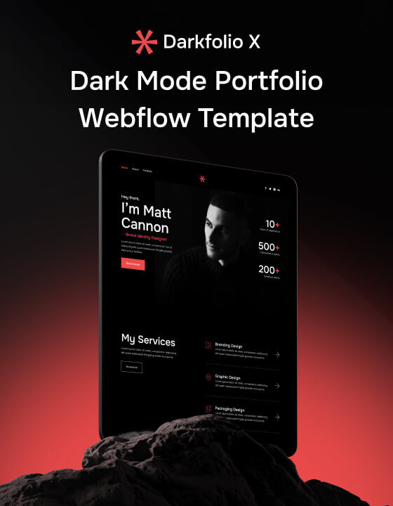 Darkfolio X - Portfolio HTML5 Responsive Website Template