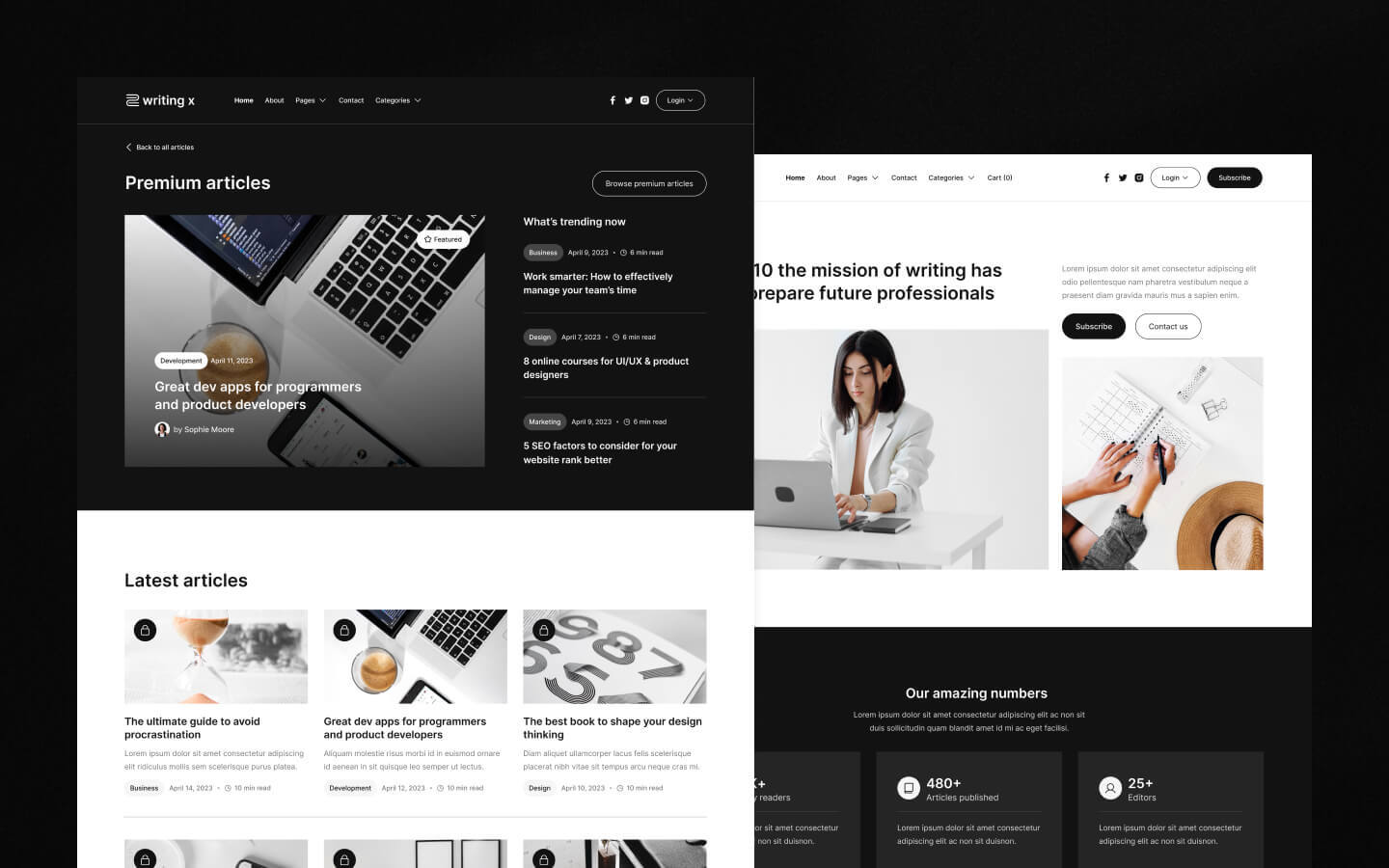 Writing X - Magazine HTML5 Responsive Website Template