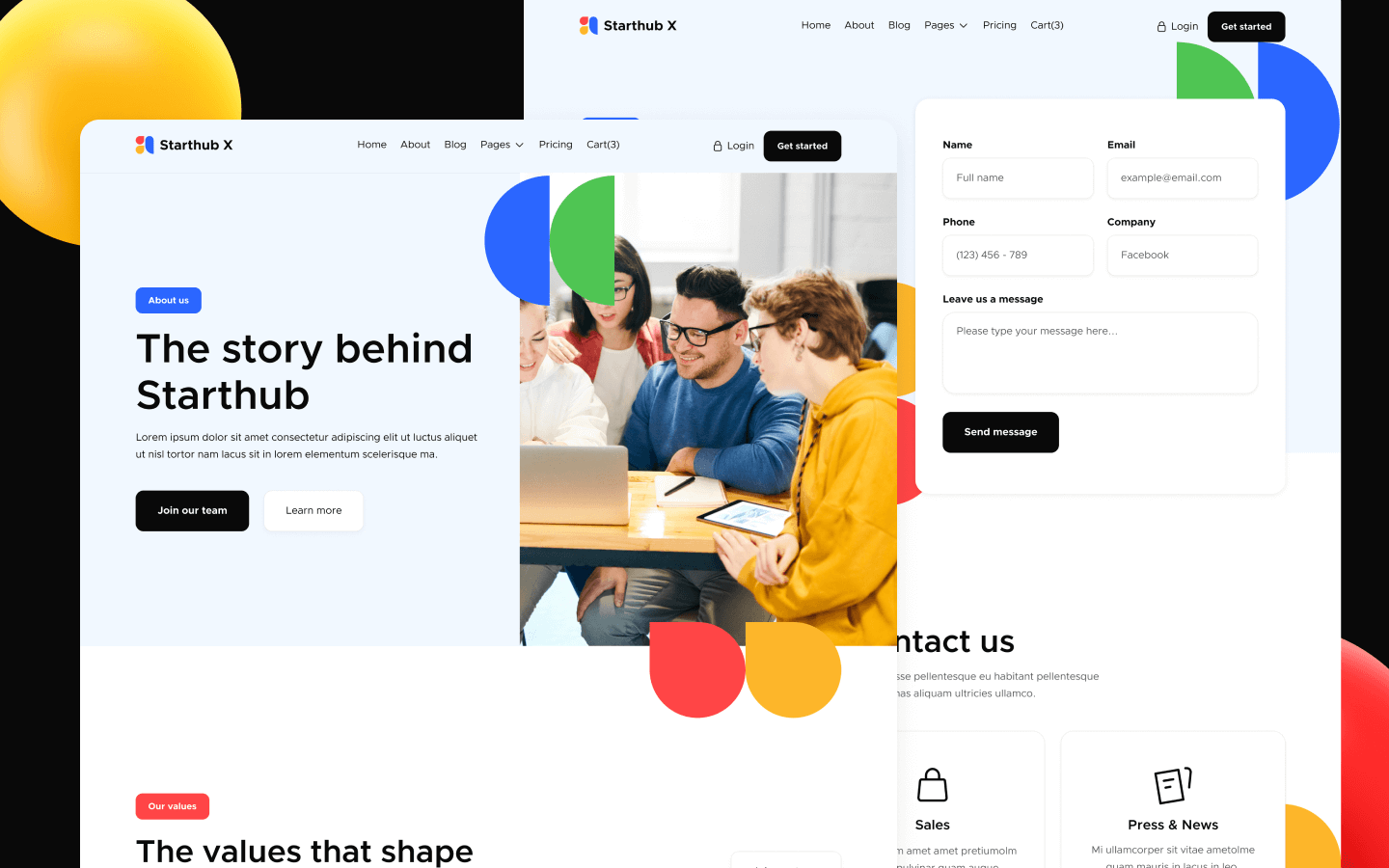 Starthub X - Startup HTML5 Responsive Website Template