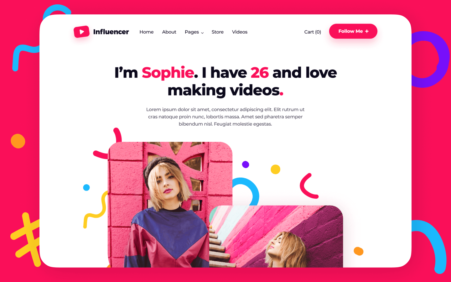 Influencer - Social HTML5 Responsive Website Template