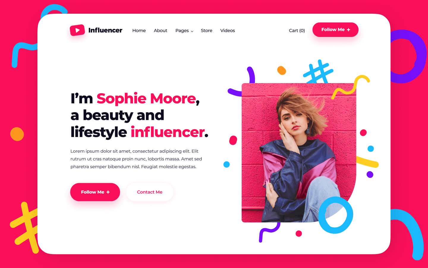Influencer - Social HTML5 Responsive Website Template