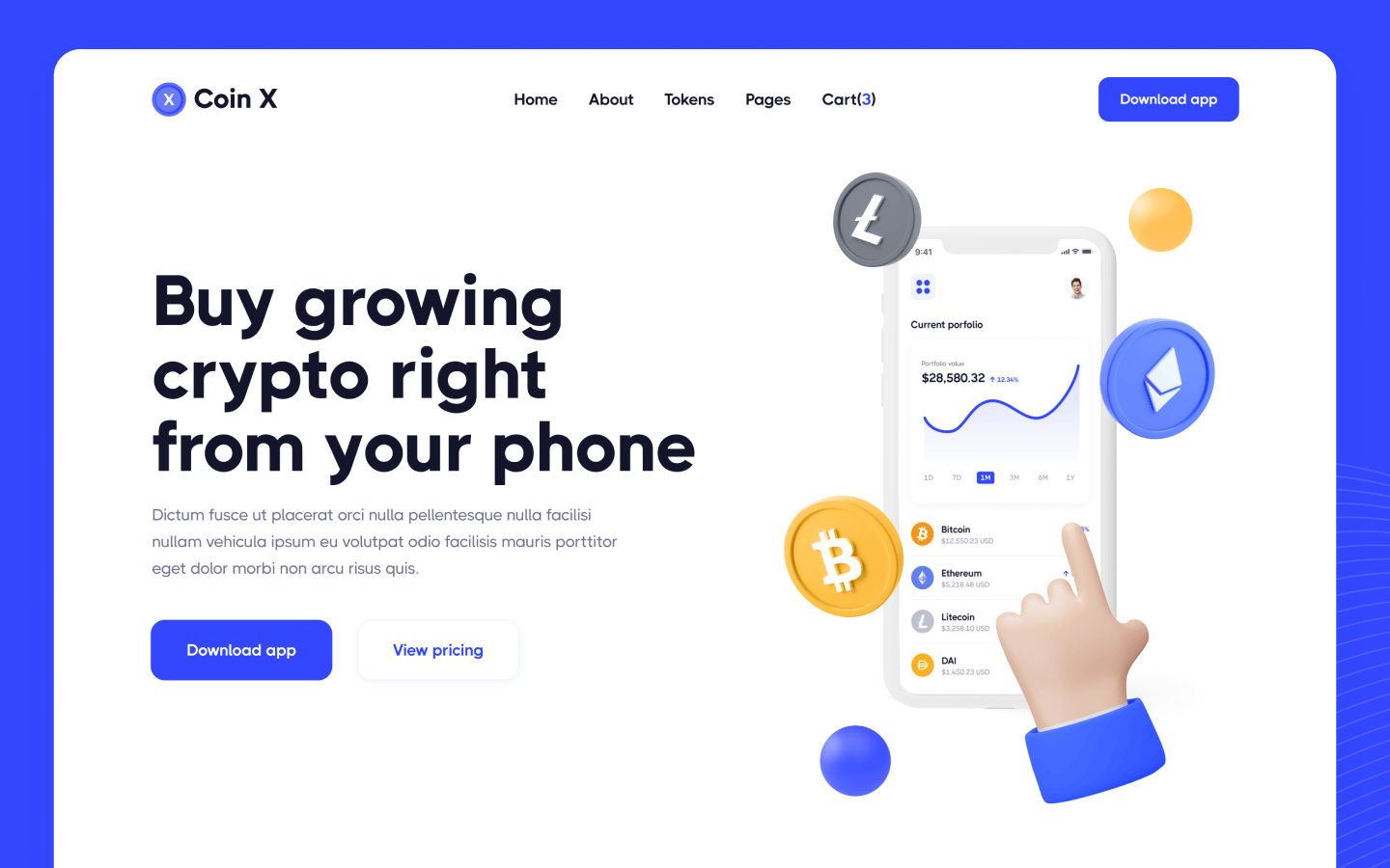 Coin X - Finance HTML5 Responsive Website Template