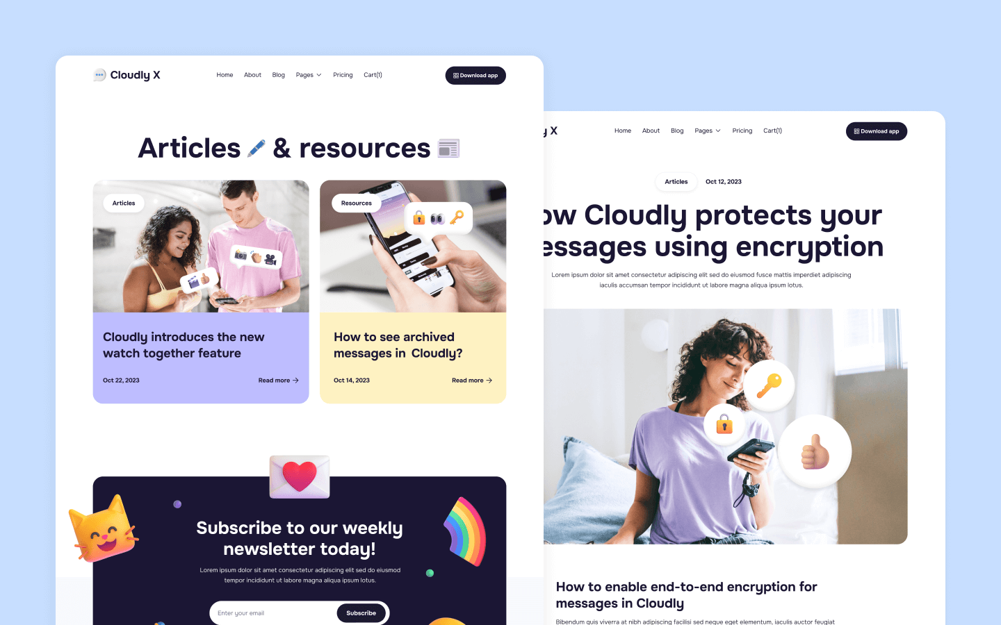 Cloudly X - App HTML5 Responsive Website Template