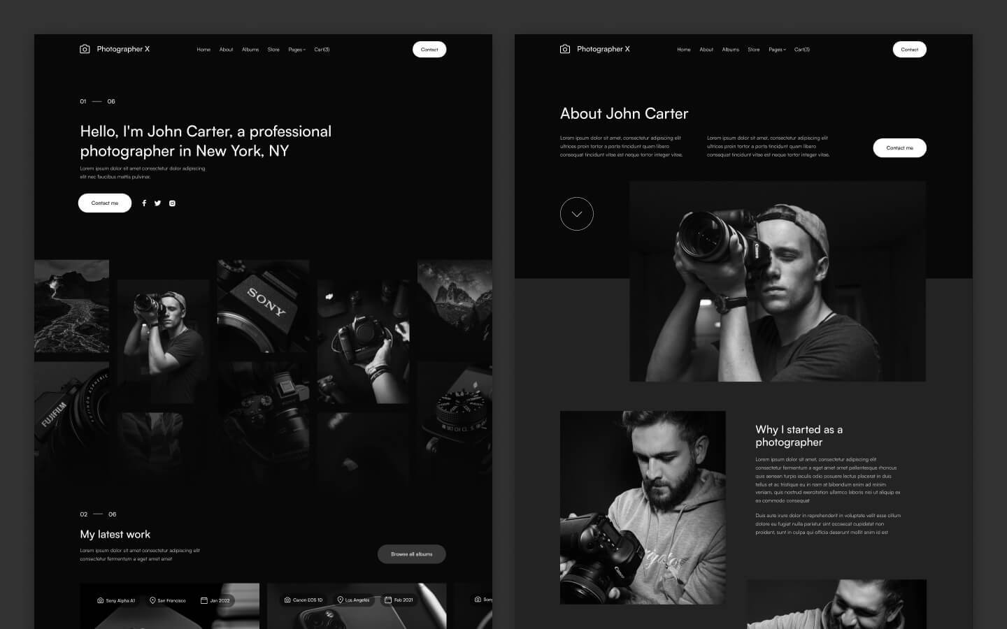 Photographer X - Photography HTML5 Responsive Website Template