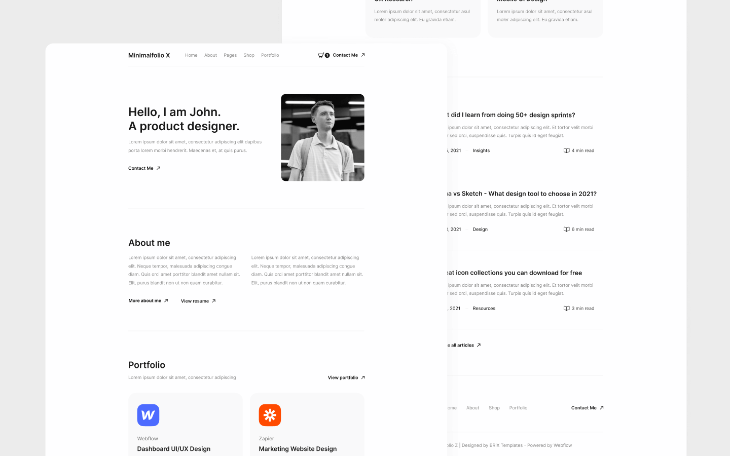 Minimalfolio X - Portfolio HTML5 Responsive Website Template