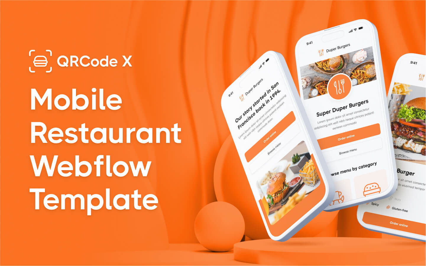 QR Code X - Restaurant HTML5 Responsive Website Template