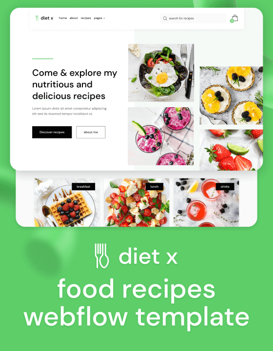 Diet X - Recipe HTML5 Responsive Website Template