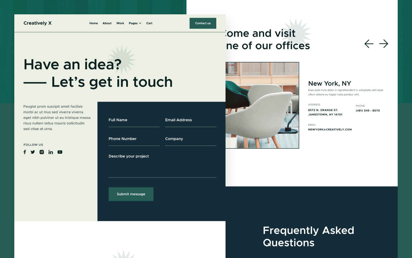Creatively X - Creative HTML5 Responsive Website Template