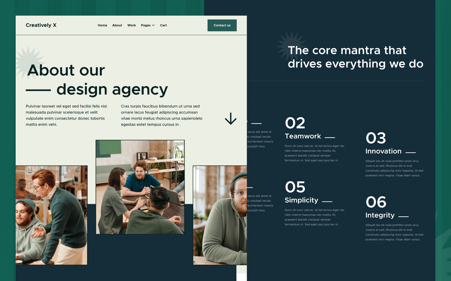Creatively X - Creative HTML5 Responsive Website Template