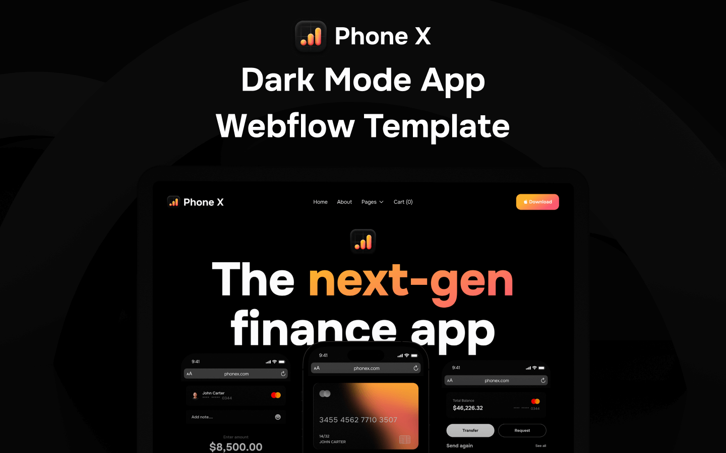 Phone X - App HTML5 Responsive Website Template