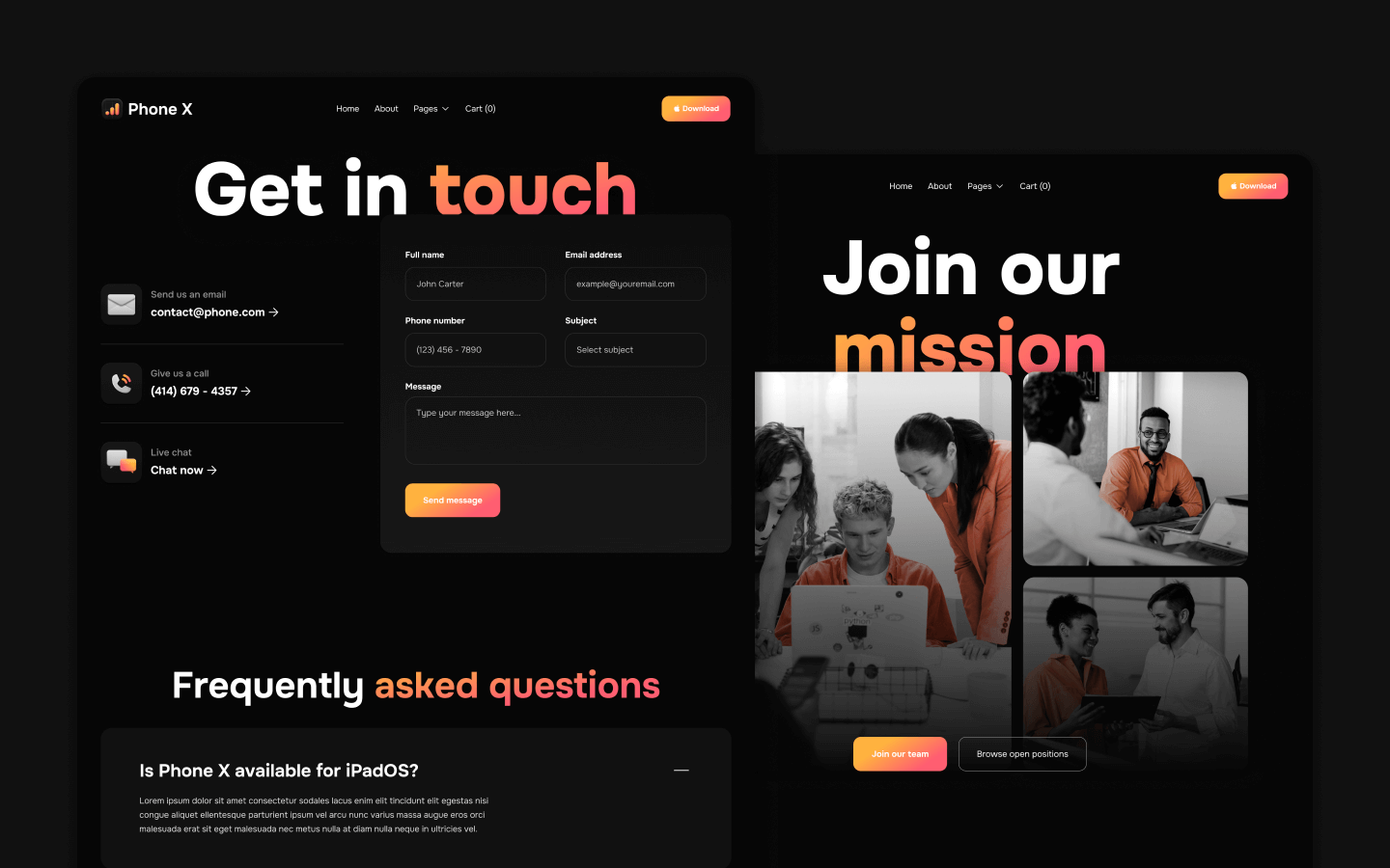 Phone X - App HTML5 Responsive Website Template
