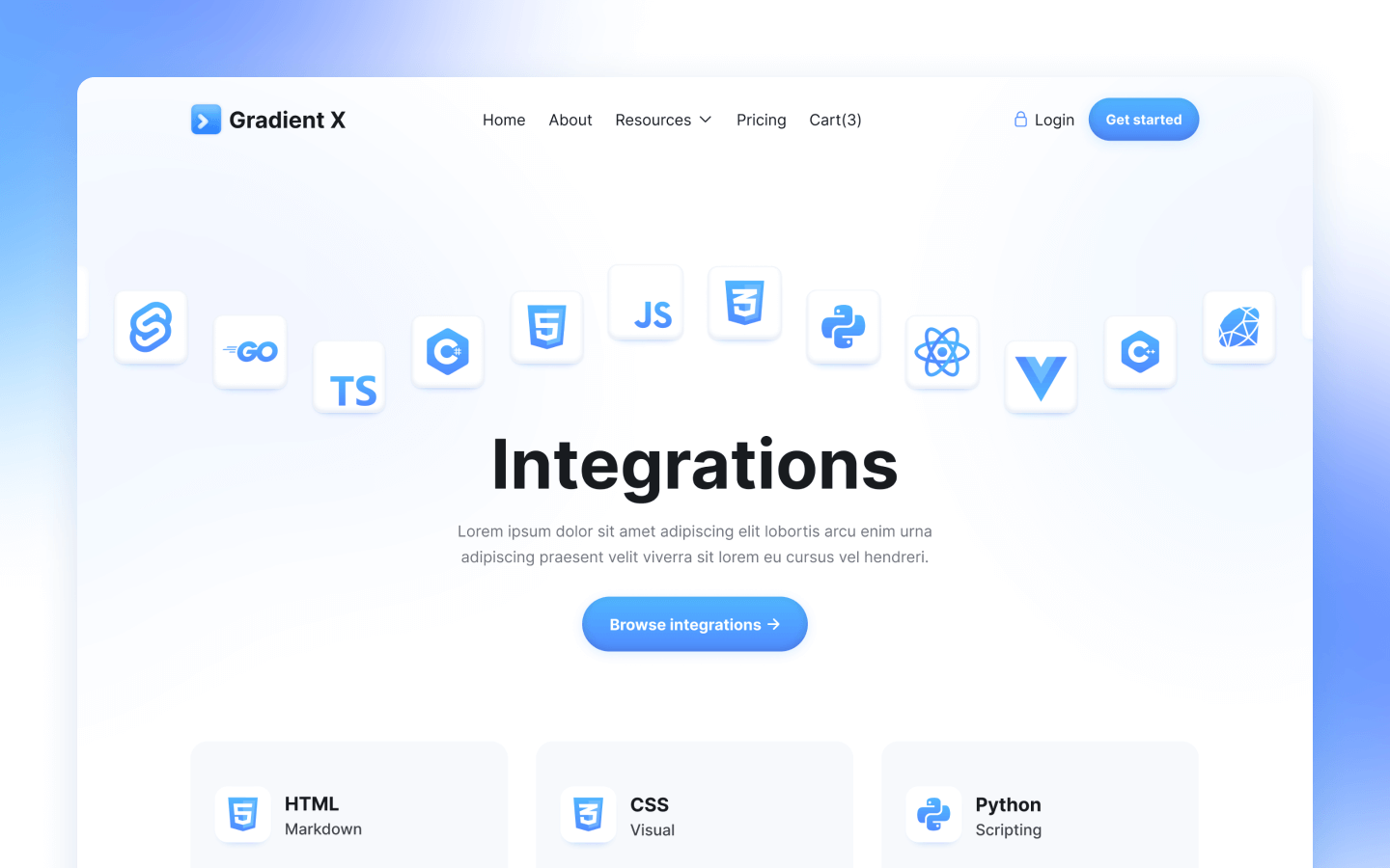 Gradient X - SaaS HTML5 Responsive Website Template