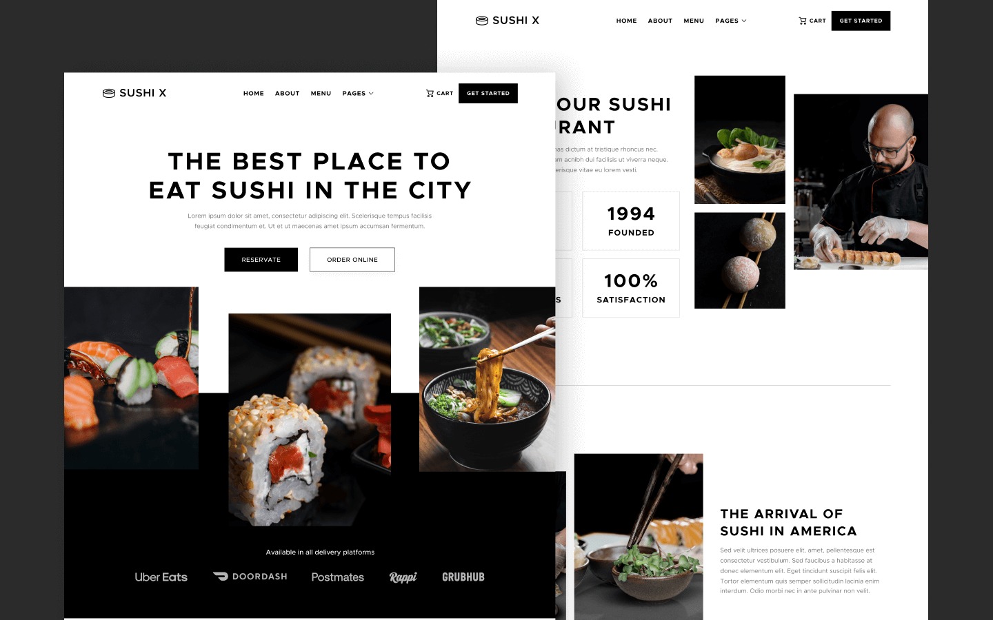 Sushi X - Restaurant HTML5 Responsive Website Template