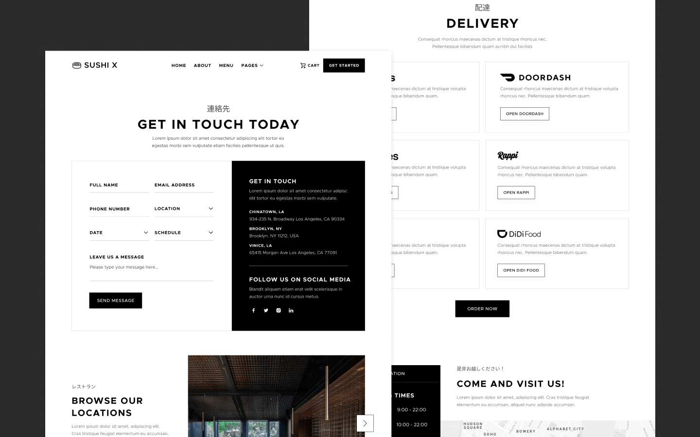 Sushi X - Restaurant HTML5 Responsive Website Template