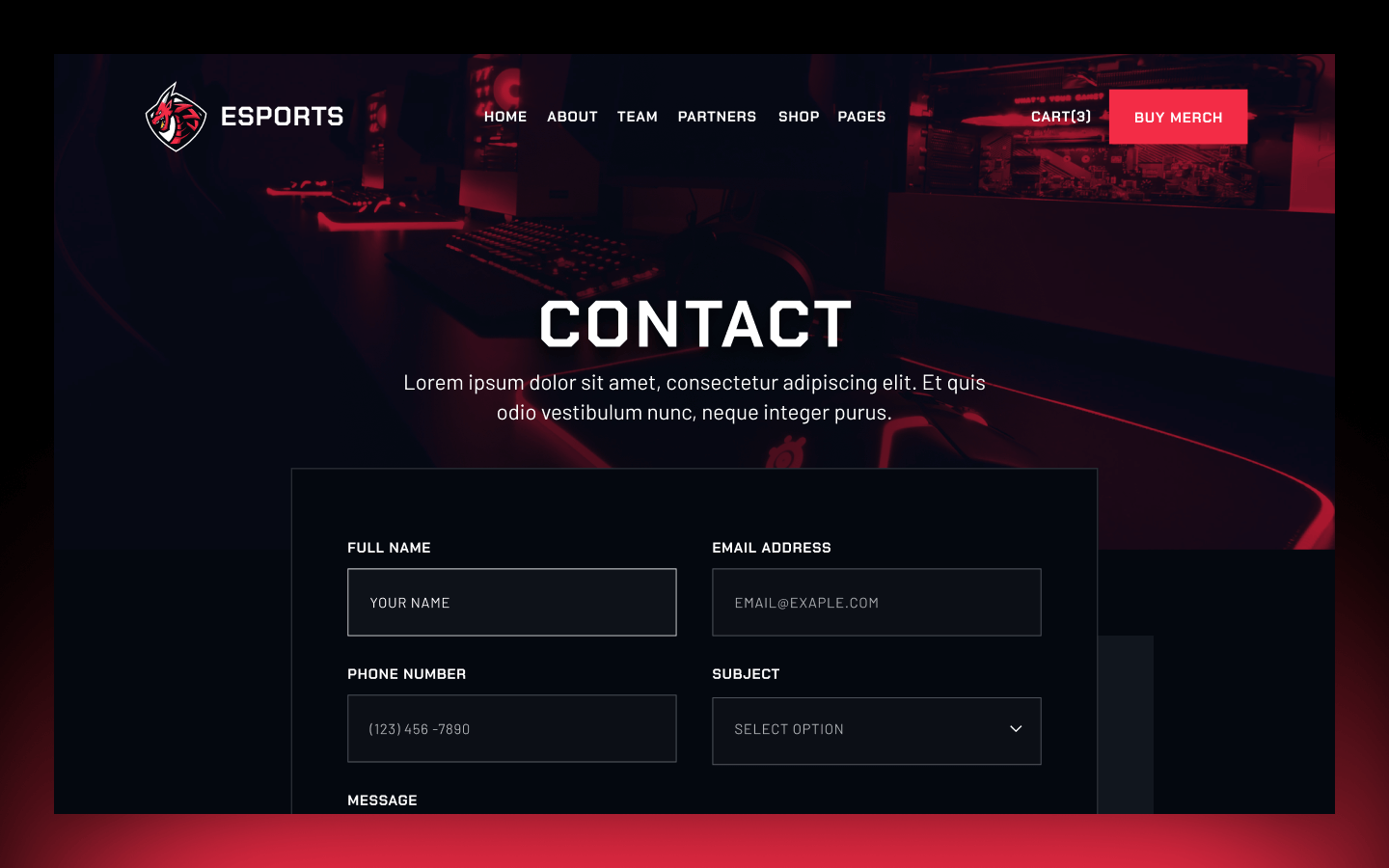eSports - Game HTML5 Responsive Website Template