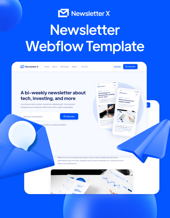 Newsletter X - Newsletter HTML5 Responsive Website Template