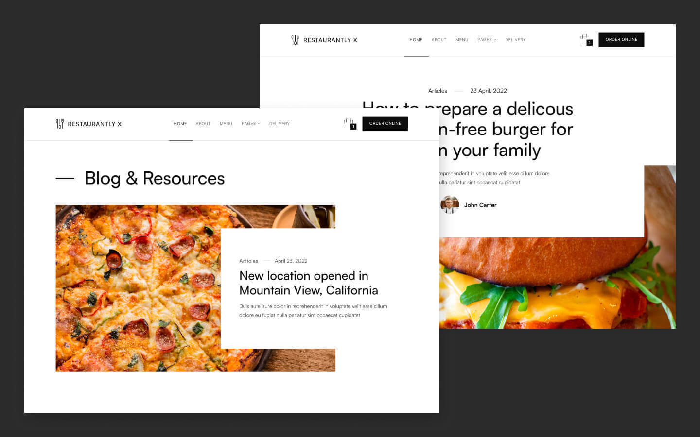 Restaurantly X - Restaurant HTML5 Responsive Website Template
