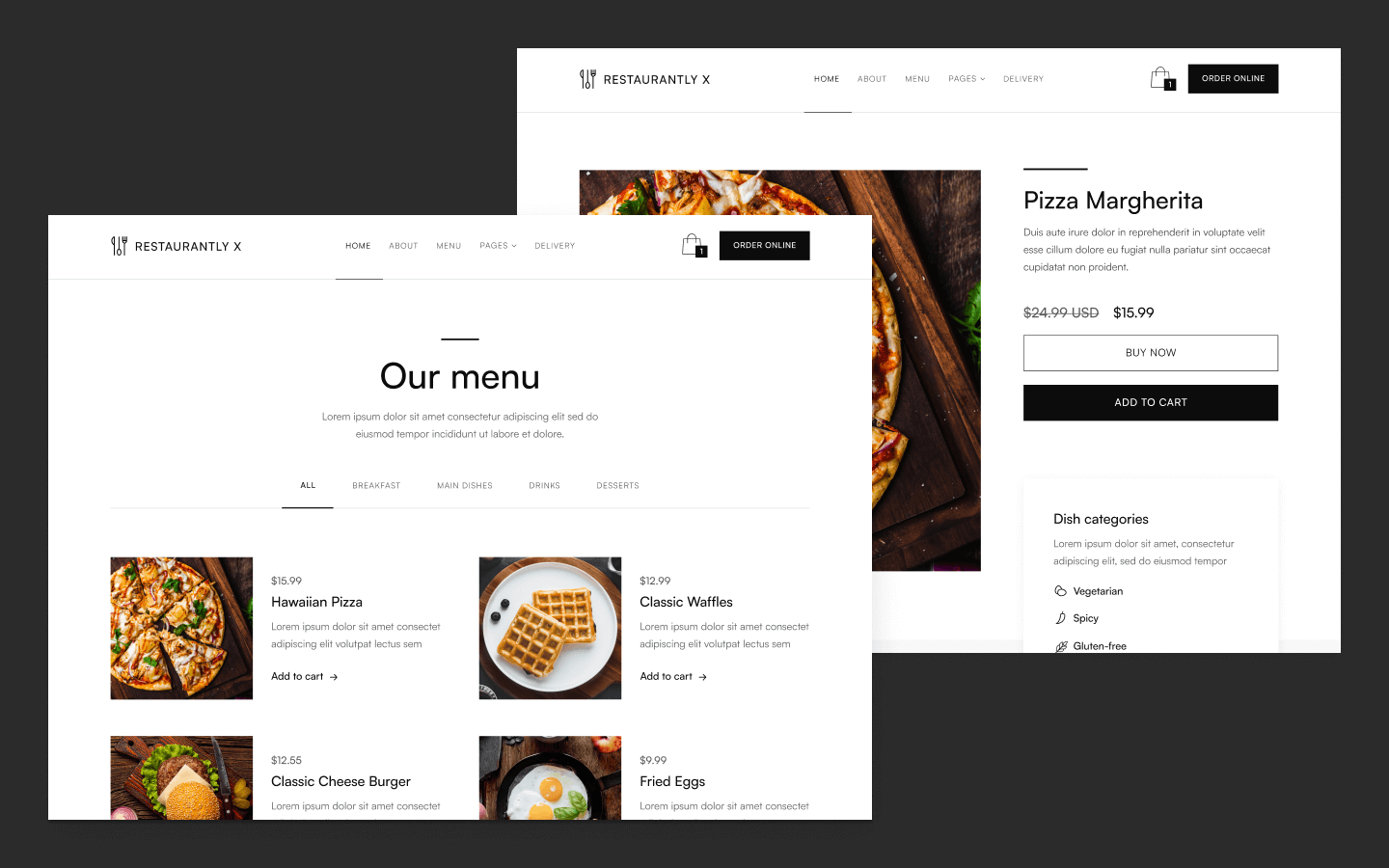 Restaurantly X - Restaurant HTML5 Responsive Website Template