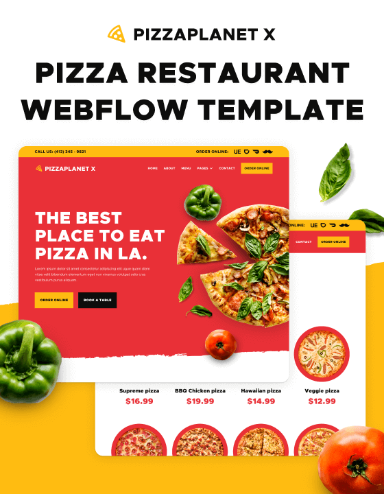 Pizzaplanet X - Restaurant HTML5 Responsive Website Template