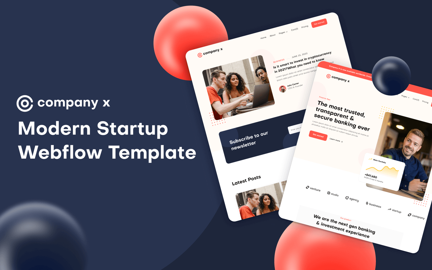 Company X - Startup HTML5 Responsive Website Template